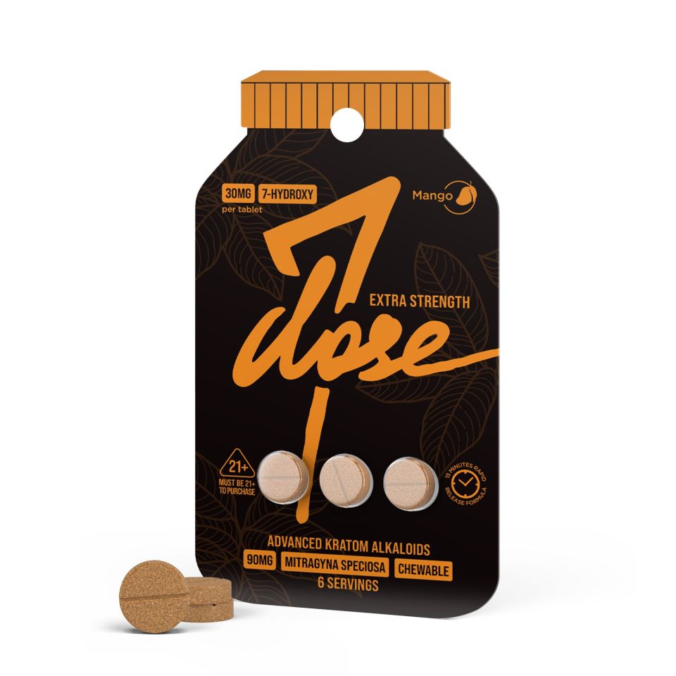 7-Hydroxy Tablets - 30mg - Mango - 3ct - 7Dose