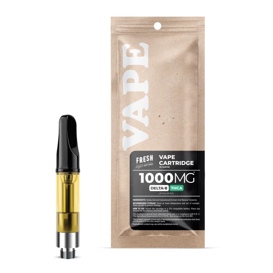 THCA, D8 Vape Cart - 1000mg - Wedding Cake - Hybrid - 1ml - Fresh THCA, D8 Vape Cart - 1000mg - Wedding Cake - Hybrid - 1ml - Fresh