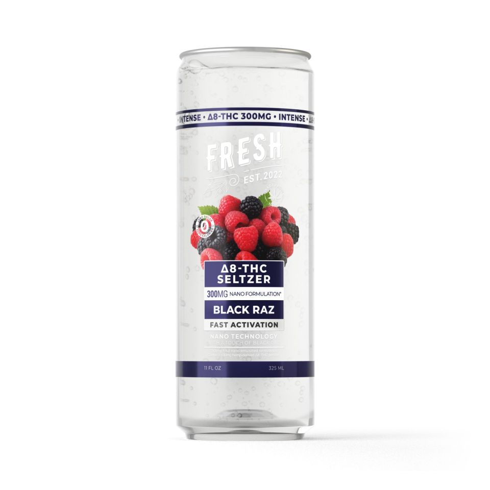 D8 Nano Black Raz THC Seltzer - 300mg - Fresh